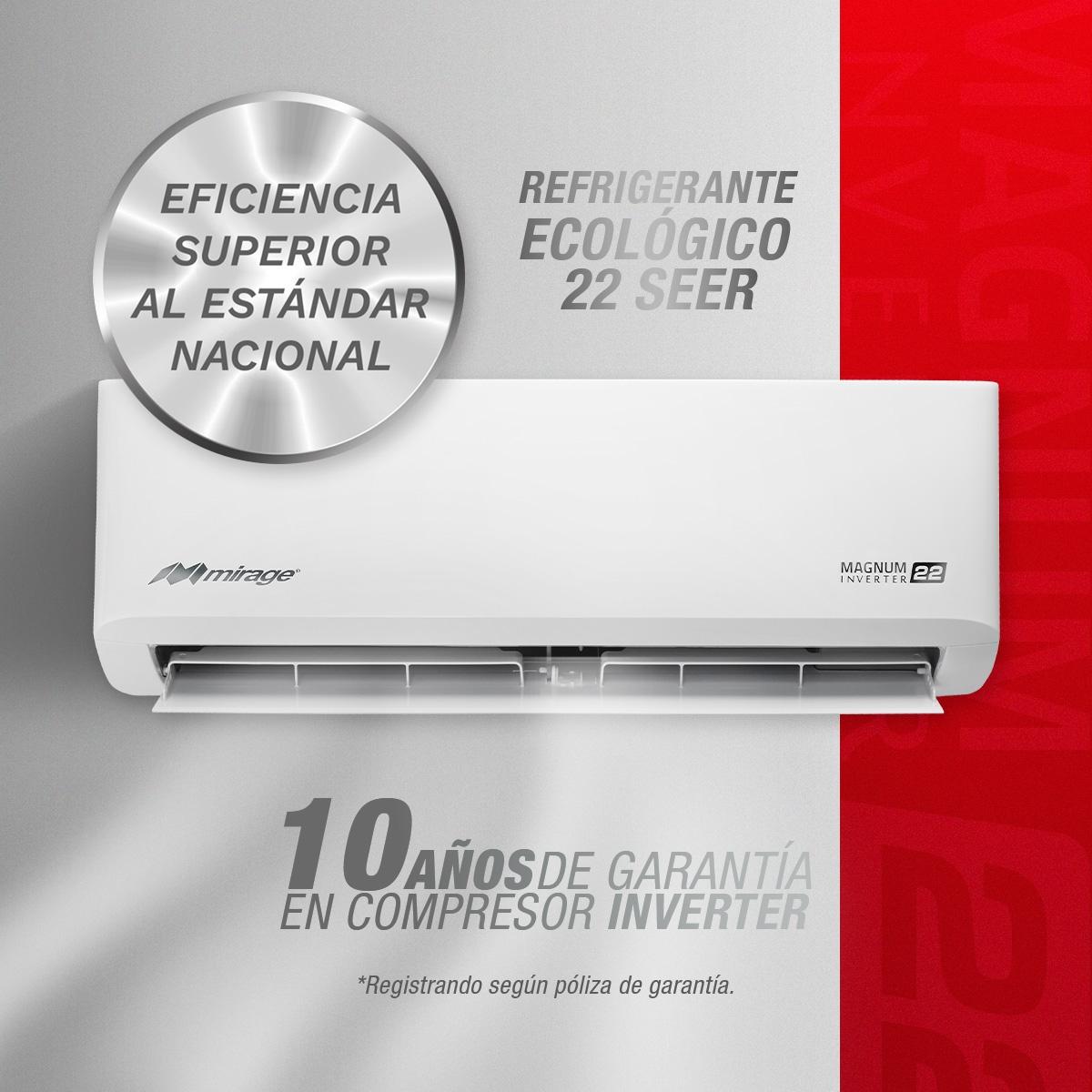 MINISPLIT INVERTER MIRAGE MAGNUM 22 DE 1.5 TONELADAS 220 V FRÍO | The ...