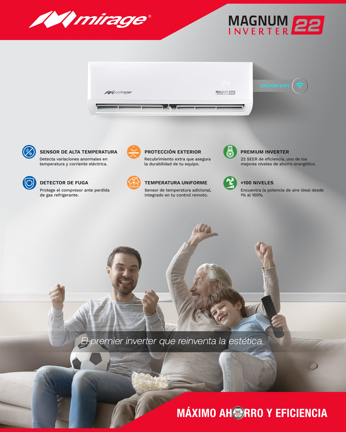 MINISPLIT INVERTER MIRAGE MAGNUM 22 DE 1 TONELADA 220 V SOLO FRÍO | The ...