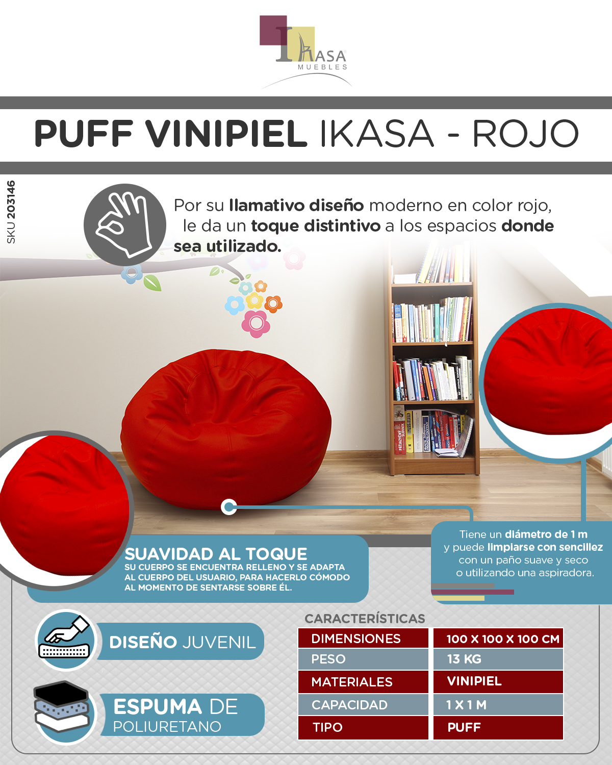 PUFF 1 X 1 M | The Home Depot México