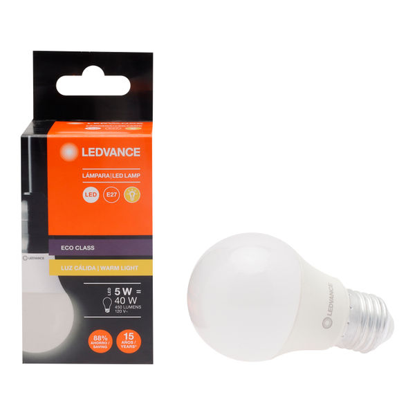 FOCO LED A17 LEDVANCE 5 W 450 LÚMENES LUZ BLANCA CÁLIDA | The Home ...