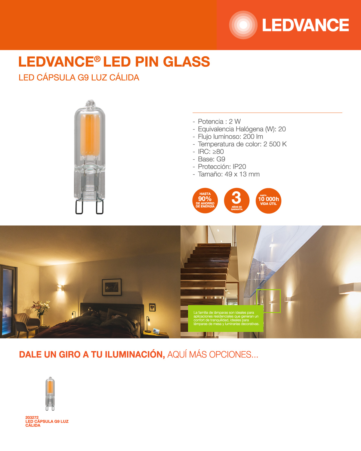 FOCO LED OSRAM 2 W 200 LÚMENES LUZ BLANCA CÁLIDA | The Home Depot México