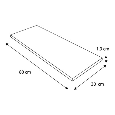 REPISA DE MADERA AGLOMERADA DE 80 X 30 X 1.9 CM | The Home Depot México