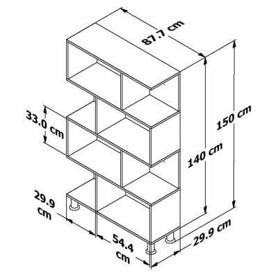 LIBRERO - ATLANTA, MODERNO DE 5 NIVELES, DISEÑO VERSÁTIL Y AMPLIO ...
