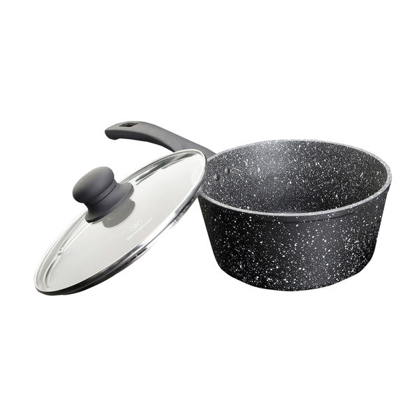 OLLA CON TAPA DE 18 CM MÁRMOL NEGRO | The Home Depot México