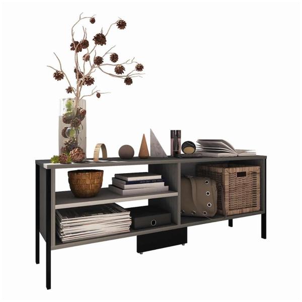 MUEBLE PARA TV 55” - VIENA, DISEÑO MODERNO, ESTRUCTURA METÁLICA Y AMPLIO ALMACENAJE - COLOR ...