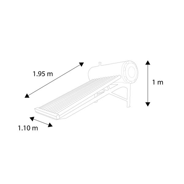 CALENTADOR SOLAR VALKIRIA DE 150 L CON 12 TUBOS | The Home Depot México