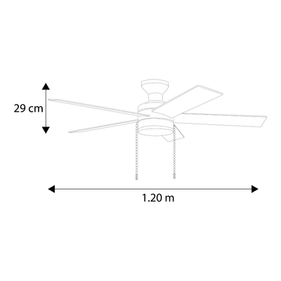 VENTILADOR DE TECHO CALTRIS 48\" MODERNO PARA INTERIOR CON LED ...