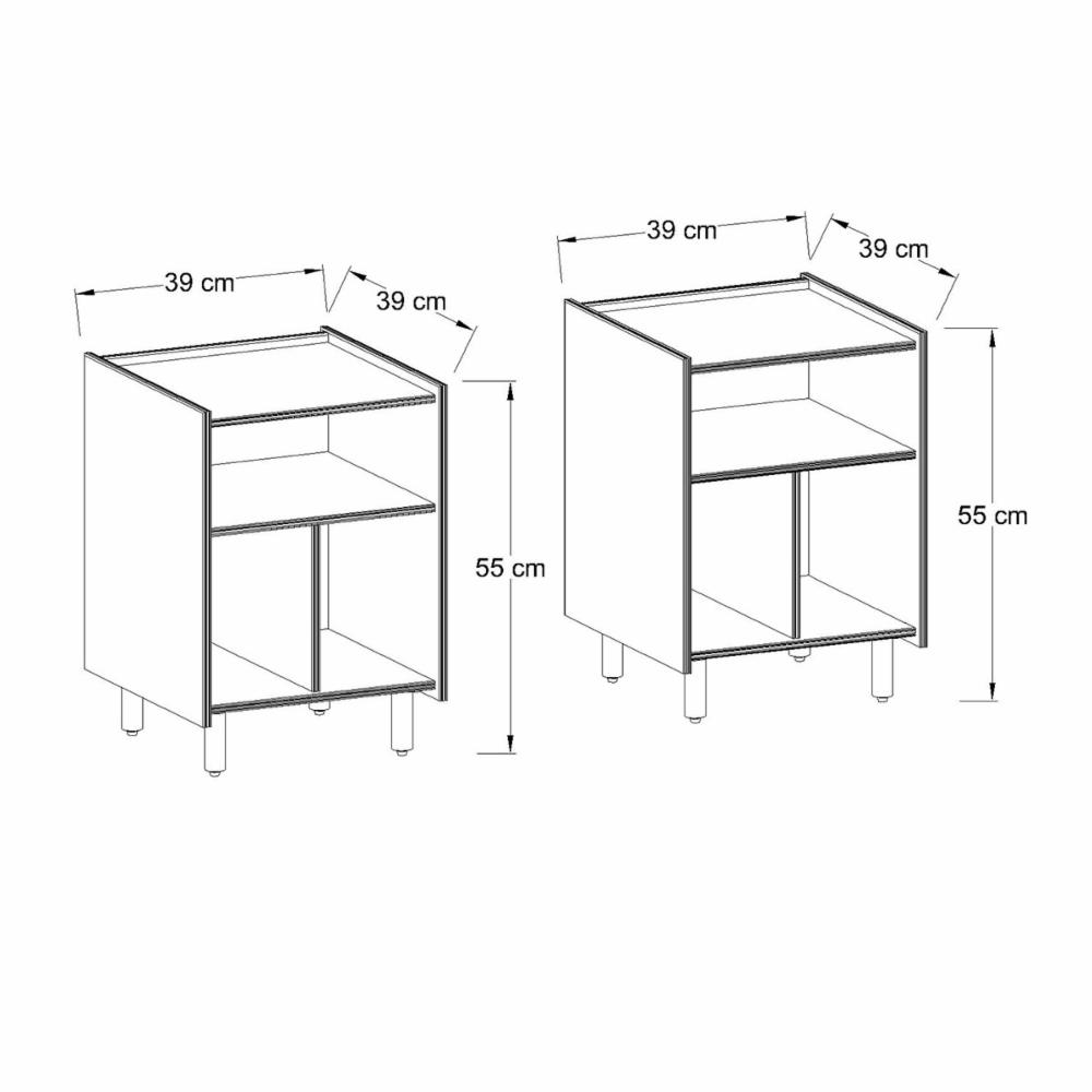 Paq 2 Burós Modernos con repisa y puerta | The Home Depot México