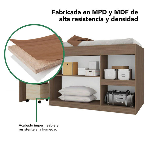 Litera Individual Base Con Escritorio | The Home Depot México