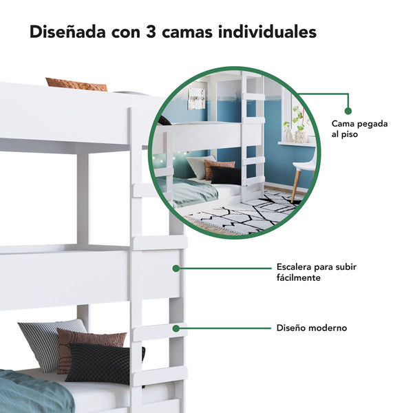 Litera Triple Individual Base Para Cama | The Home Depot México