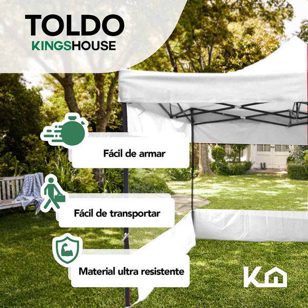 Toldo Blanco 3x3M Con Pared Transparente | The Home Depot México
