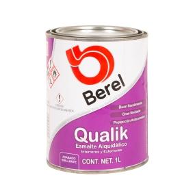 Esmalte Berel Qualik Alquidálico Interior/Exterior 1L Color Blanco ...