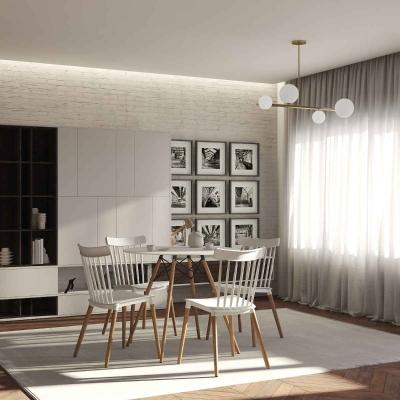 COMEDOR REDONDO PARA 4 PERSONAS, MODERNO EAMES FRENCH MIDTOWN CONCEPT ...