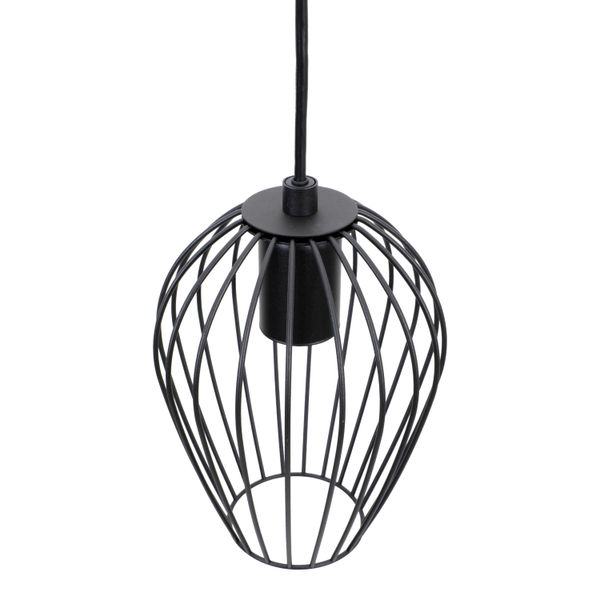 LÁMPARA COLGANTE VINTAGE DE ACERO NEGRO MATE 3 LUCES NEWTOWN | The Home ...