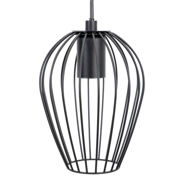 LÁMPARA COLGANTE VINTAGE DE ACERO NEGRO MATE 3 LUCES NEWTOWN | The Home ...