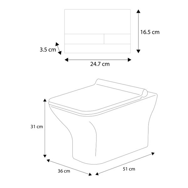 PAQUETE WC SUSPENDIDO TECNOBATH COLOR NEGRO | The Home Depot México