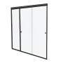 CANCEL PARA BAÑO 176 A 180 X 187 CM RECTANGULAR CRISTAL TEMPLADO NEGRO ...