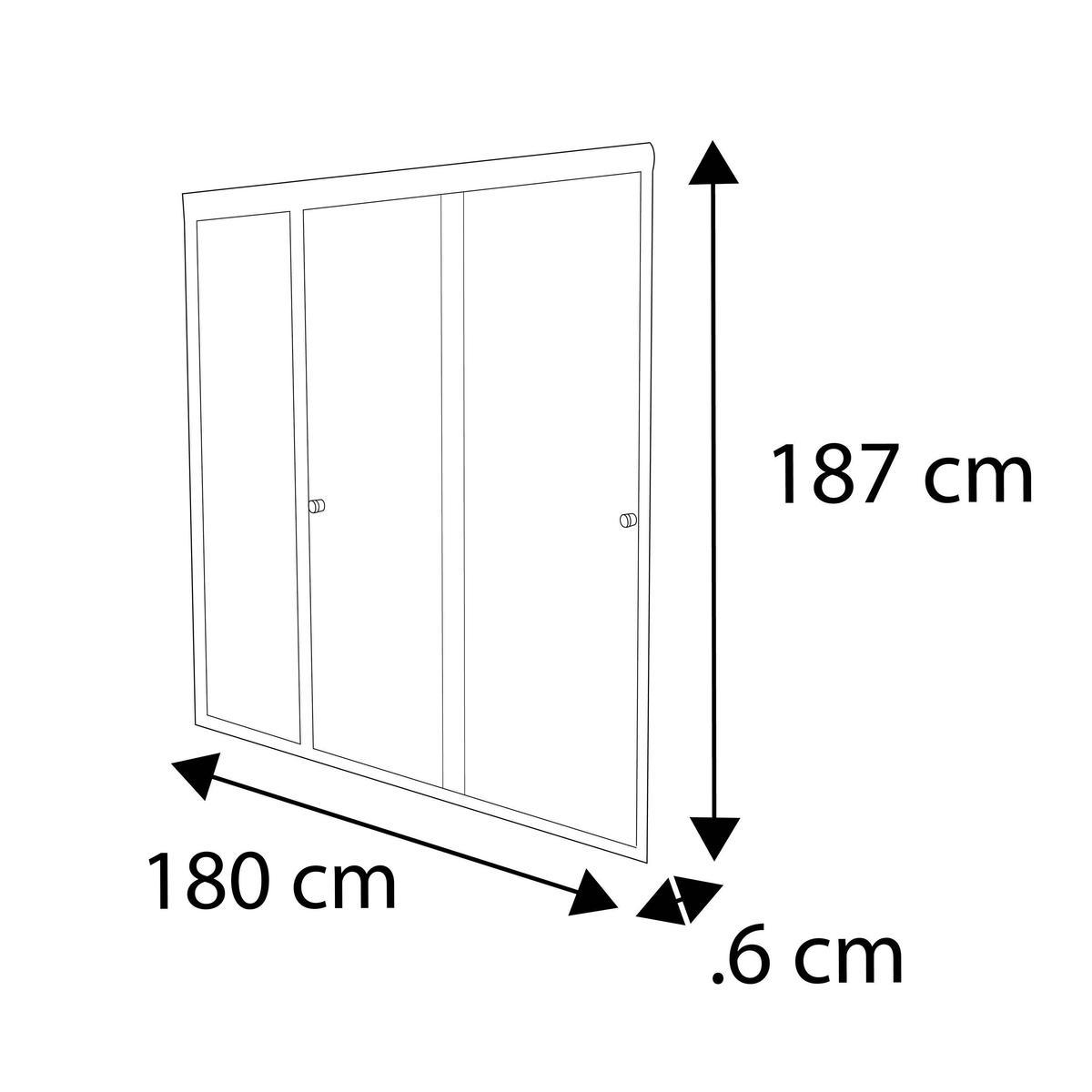CANCEL PARA BAÑO 176 A 180 X 187 CM RECTANGULAR CRISTAL TEMPLADO PLATA ...
