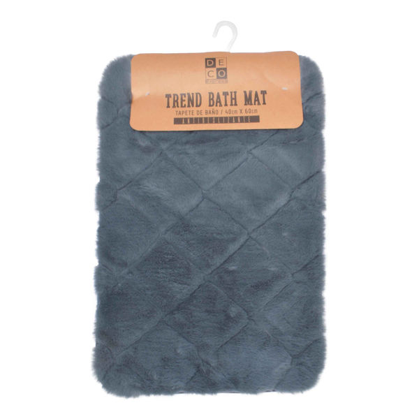 TAPETE DE BAÑO TREND BATH MATH GRIS 40X60 CM | The Home Depot México