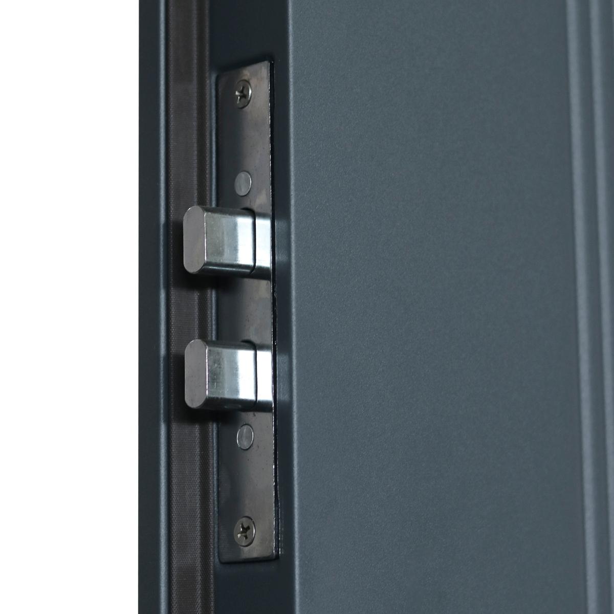 PUERTA DE SEGURIDAD BASIC 8P GRIS IZQUIERDA 96 X 213 CM | The Home ...