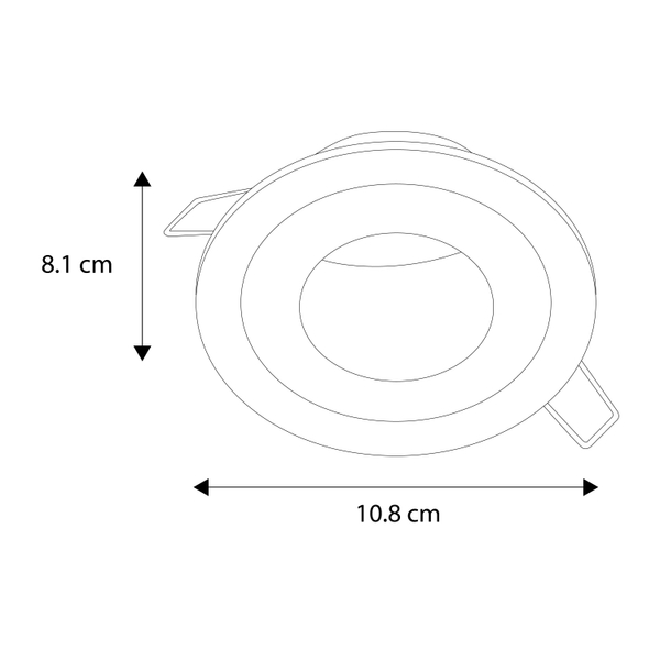 LÁMPARA DE EMPOTRAR EN TECHO TIPO DOWNLIGHT 8.1 X 10.8 CM 1 LUZ BLANCO LUZ CÁLIDA | The Home ...