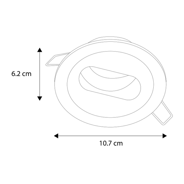 LÁMPARA DE EMPOTRAR EN TECHO TIPO DOWNLIGHT 6.2 X 10.7 CM 1 LUZ BLANCO LUZ CÁLIDA | The Home ...