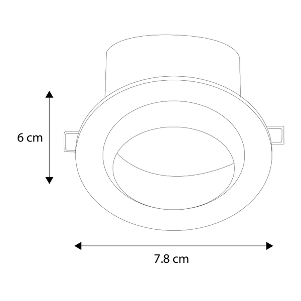 LÁMPARA DE EMPOTRAR EN TECHO TIPO DOWNLIGHT 6 X 7.8 CM 1 LUZ ALUMINIO LUZ CÁLIDA | The Home ...
