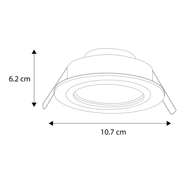 LÁMPARA DE EMPOTRAR EN TECHO TIPO DOWNLIGHT 6.2 X 10.7 CM 1 LUZ BLANCO LUZ NEUTRA | The Home ...