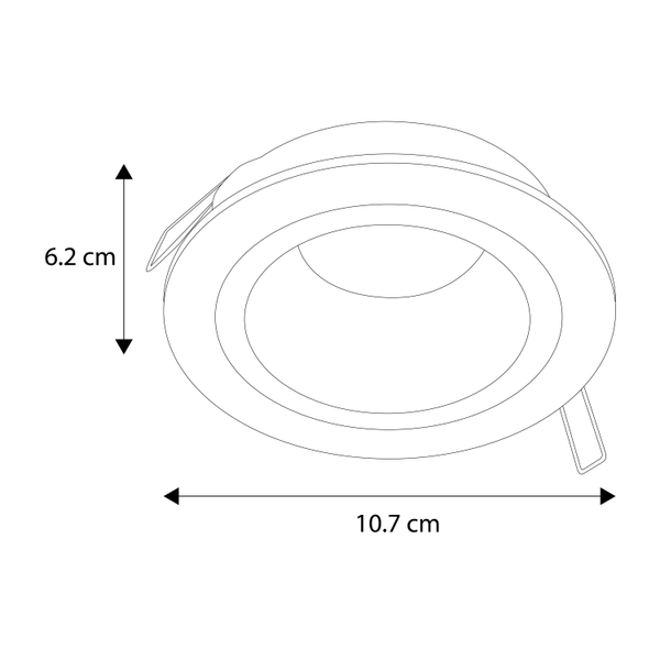 LÁMPARA DE EMPOTRAR EN TECHO TIPO DOWNLIGHT 6.2 X 10.7 CM 1 LUZ NEGRO LUZ NEUTRA | The Home ...