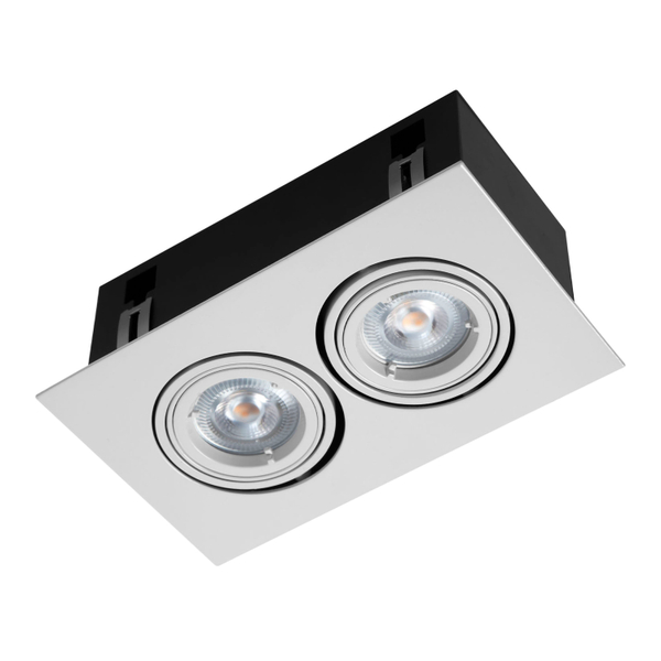LÁMPARA DE EMPOTRAR EN TECHO TIPO DOWNLIGHT 10 X 21 X 11.8 CM 2 LUCES BLANCO LUZ NEUTRA | The ...