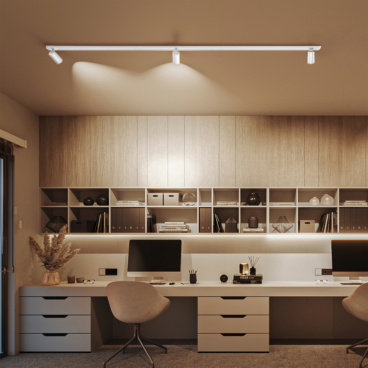 KIT DE 3 LÁMPARAS DE USO EN RIEL EN TECHO TIPO SPOT 1 M X 5.5 X 11.4 CM ...