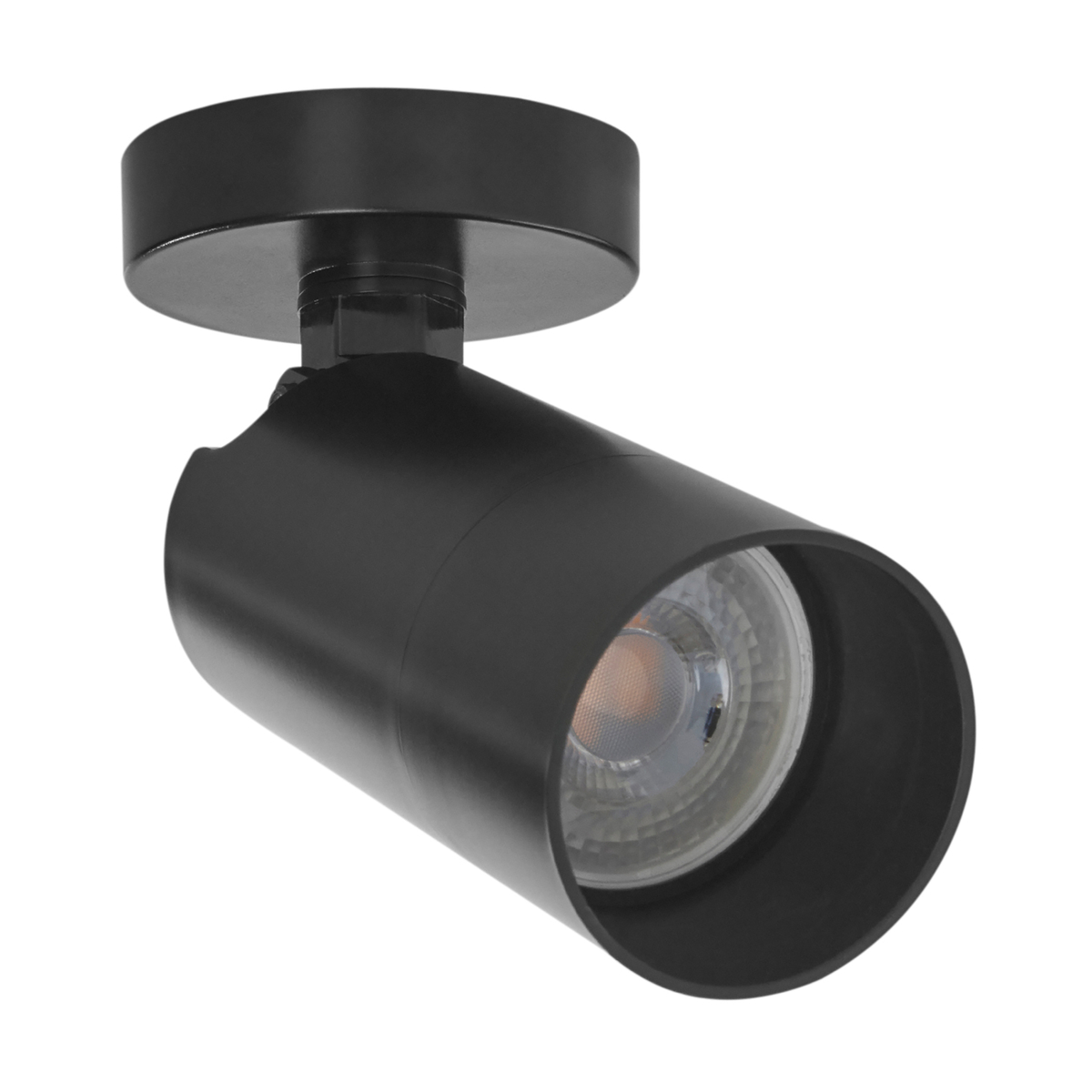 LÁMPARA DE SOBREPONER EN TECHO TIPO SPOT 14.3 X 6.5 CM 1 LUZ NEGRO SIN ...