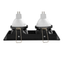 LÁMPARA DE EMPOTRAR EN TECHO TIPO SPOT 3.7 X 16.7 X 9 CM 2 LUCES NEGRO ...