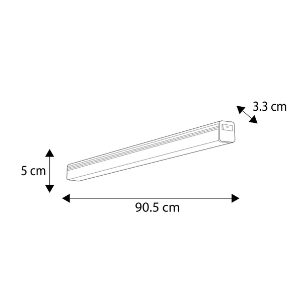 LÁMPARA DE USO EN RIEL DE TECHO TIPO LINEALES 5 X 90.5 X 3.3 CM 1 LUZ ...