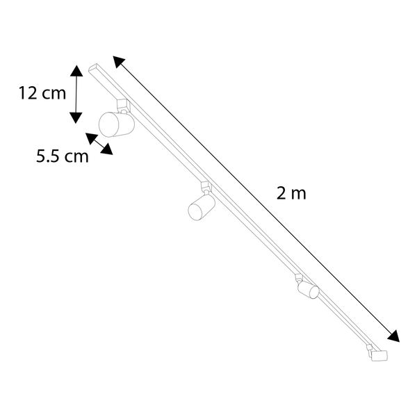 LÁMPARA SPOT LED 12 CM X 2 M X 5.5 CM BLANCO | The Home Depot México