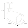LÁMPARA DE USO EN RIEL EN TECHO TIPO SPOT 12 X 5.5 X 8.5 CM 1 LUZ ...
