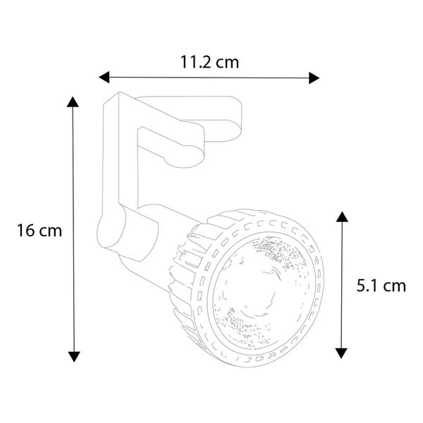 KIT DE 3 LÁMPARAS DE USO EN RIEL EN TECHO TIPO SPOTLIGHT 16 X 11.2 X 5. ...