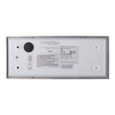 LÁMPARA DE PARED INCANDESCENTE 9 X 22 X 8.5 CM PLATA | The Home Depot ...