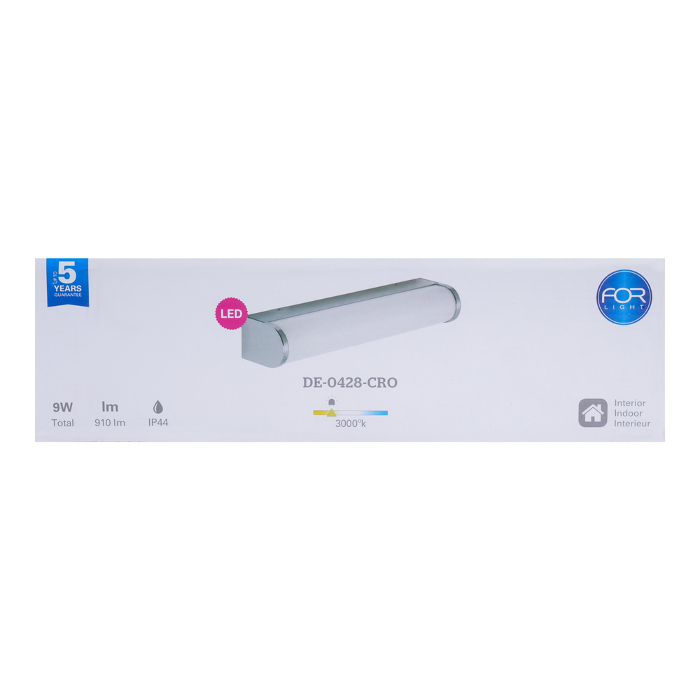 LÁMPARA APLIQUE LED 5 X 30 X 7 CM PLATA | The Home Depot México