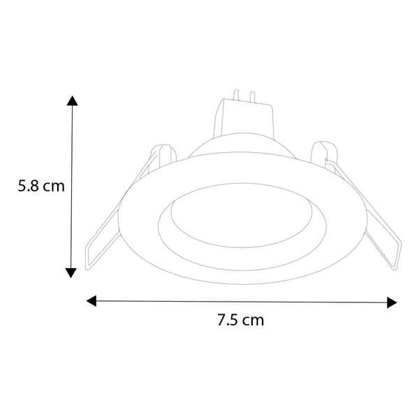 LÁMPARA DE EMPOTRAR EN TECHO TIPO DOWNLIGHT 5.8 X 7.5 CM 1 LUZ BLANCO LUZ CÁLIDA | The Home ...