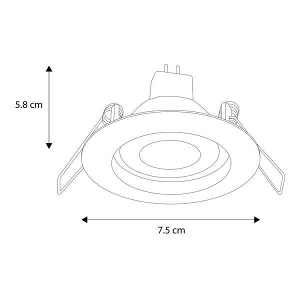 LÁMPARA DE EMPOTRAR EN TECHO TIPO DOWNLIGHT 5.8 X 7.5 CM 1 LUZ BLANCO LUZ NEUTRA | The Home ...