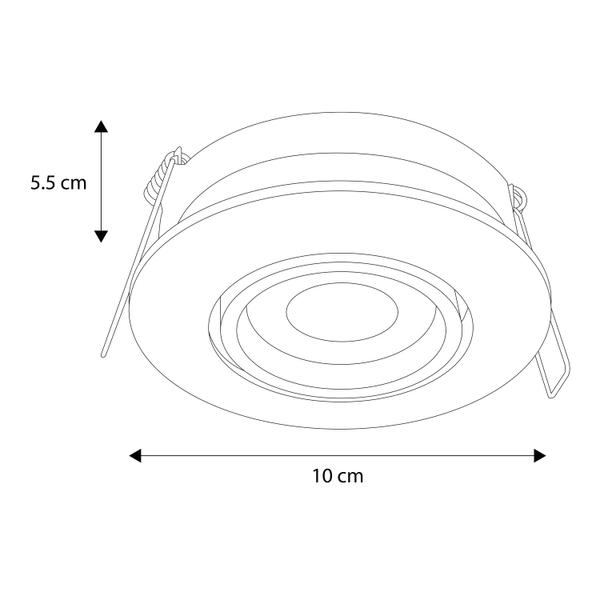 LÁMPARA DE EMPOTRAR EN TECHO TIPO DOWNLIGHT 5.5 X 10 CM 1 LUZ BLANCO LUZ NEUTRA | The Home Depot ...