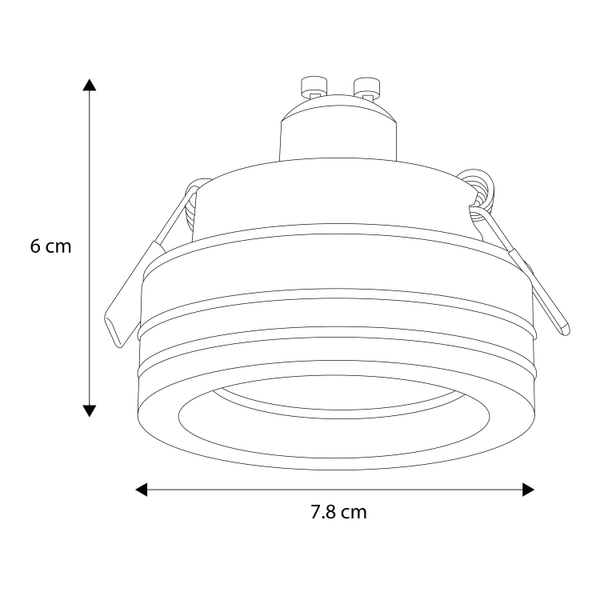 LÁMPARA DE EMPOTRAR EN TECHO TIPO DOWNLIGHT 7.8 X 6 CM 1 LUZ BLANCO LUZ NEUTRA | The Home Depot ...