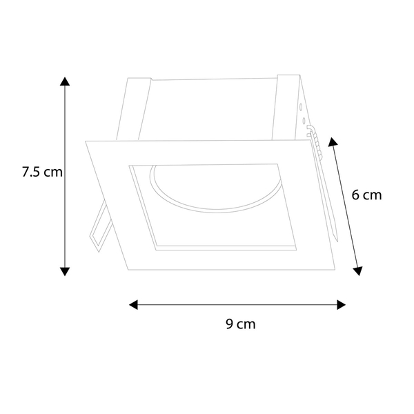 LÁMPARA DE EMPOTRAR EN TECHO TIPO DOWNLIGHT 7.5 X 9 CM 1 LUZ NEGRO LUZ NEUTRA | The Home Depot ...