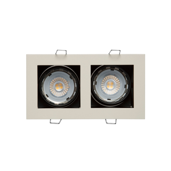 LÁMPARA DE EMPOTRAR EN TECHO TIPO DOWNLIGHT 16.5 X 9 CM 2 LUCES NEGRO LUZ NEUTRA | The Home ...