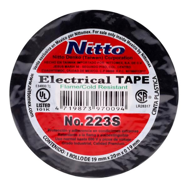CINTA ELÉCTRICA AISLANTE ANTI FLAMA 20 M X 1.9 CM X 0.19 MM NEGRO NITTO | The Home Depot México