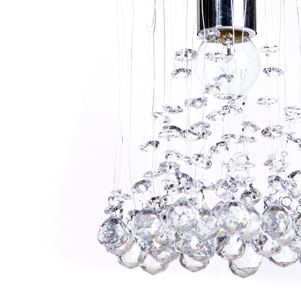 LÁMPARA CANDIL LED 20 X 15 CM PLATA | The Home Depot México