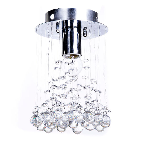 LÁMPARA CANDIL LED 20 X 15 CM PLATA | The Home Depot México