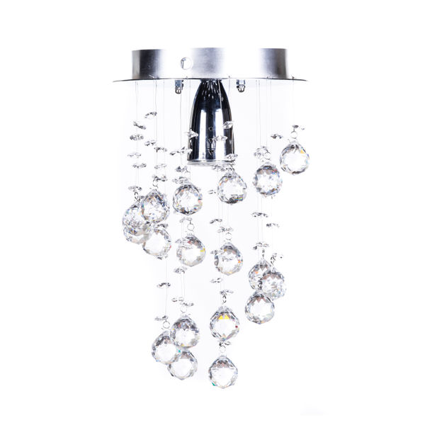 LÁMPARA CANDIL LED 30 X 20 CM PLATA | The Home Depot México