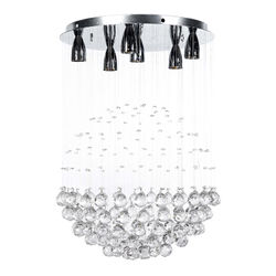 LÁMPARA CANDIL LED 70 X 50 CM CROMO | The Home Depot México